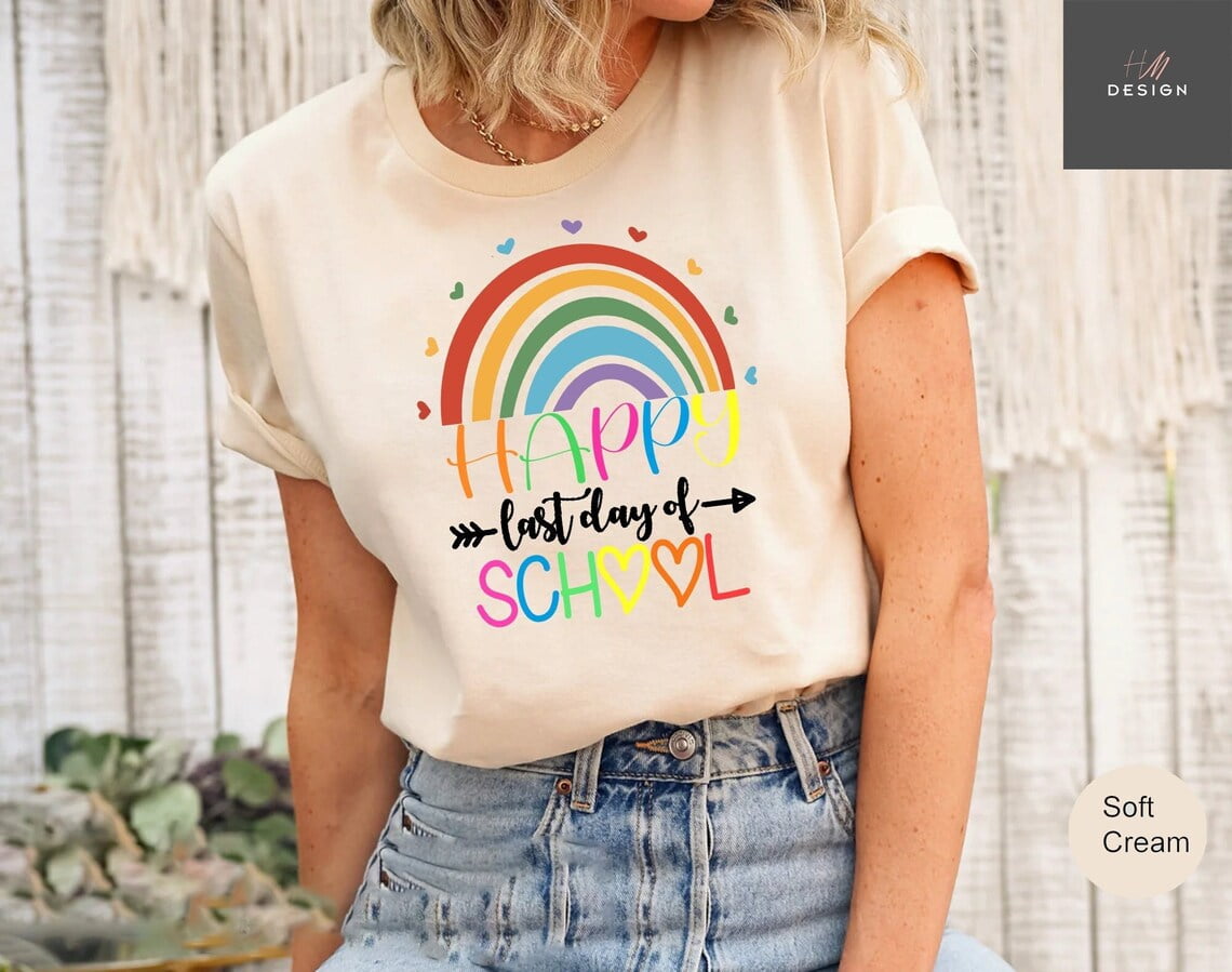 Happy Last Day Of School T-Shirt For Students Kids Teachers, Awesome ...