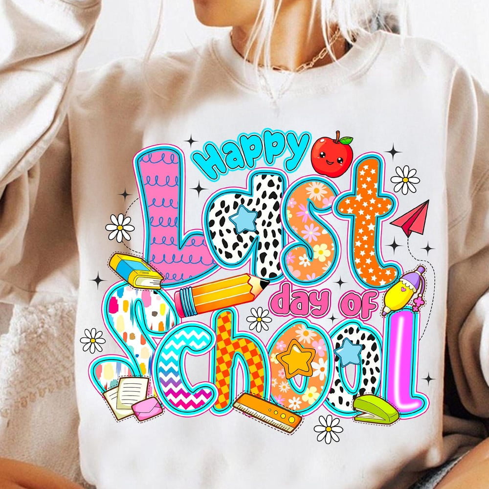 Happy Last Day Of School Shirt, School Shirt, Preppy Teacher School ...