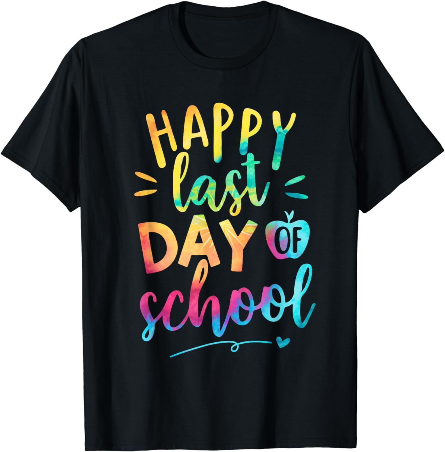 Happy Last Day of School Teacher Student Graduation Cotton T-Shirt ...