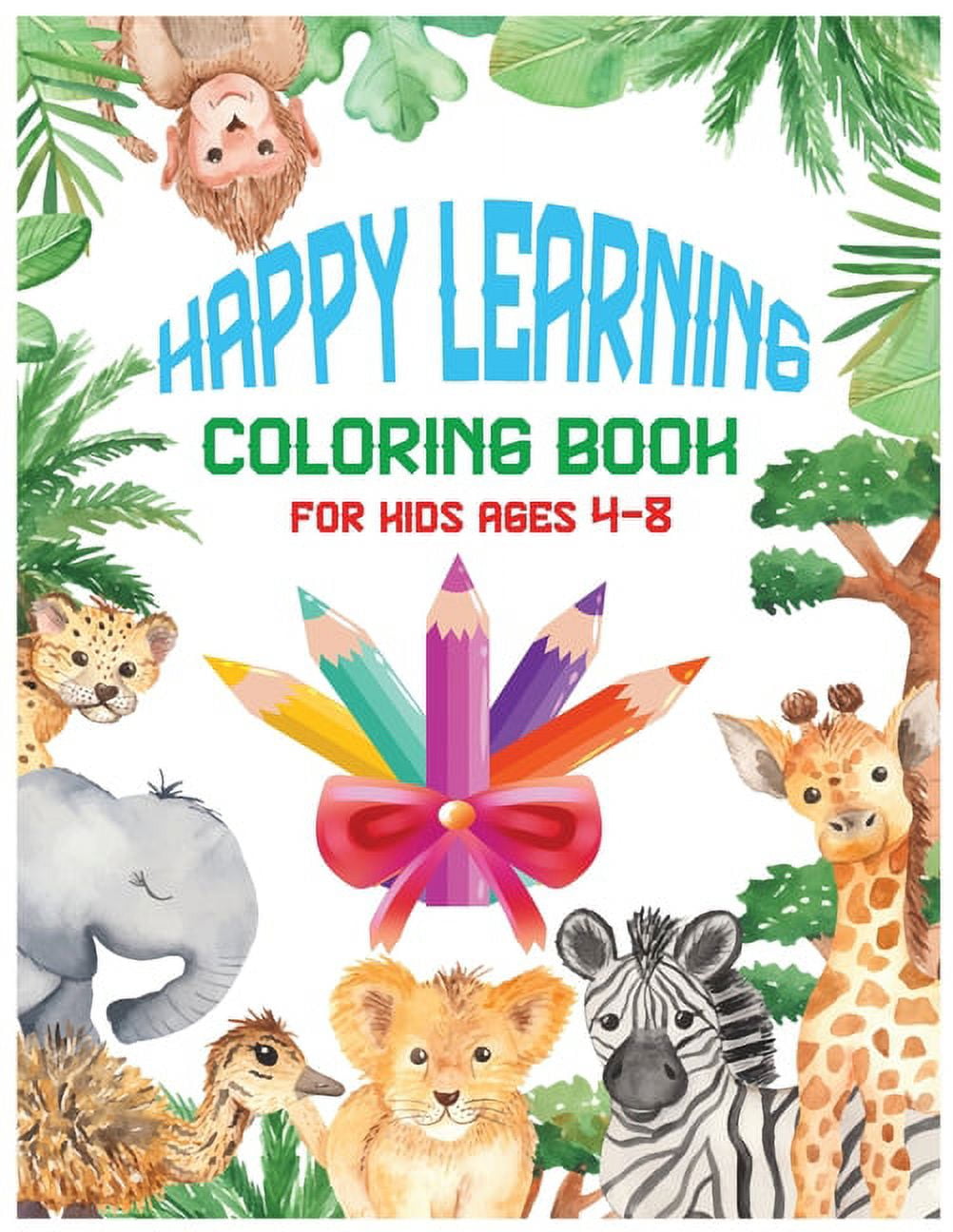 Happy Learning Alphabet Coloring Book for kids ages 4-8 : An Best ...
