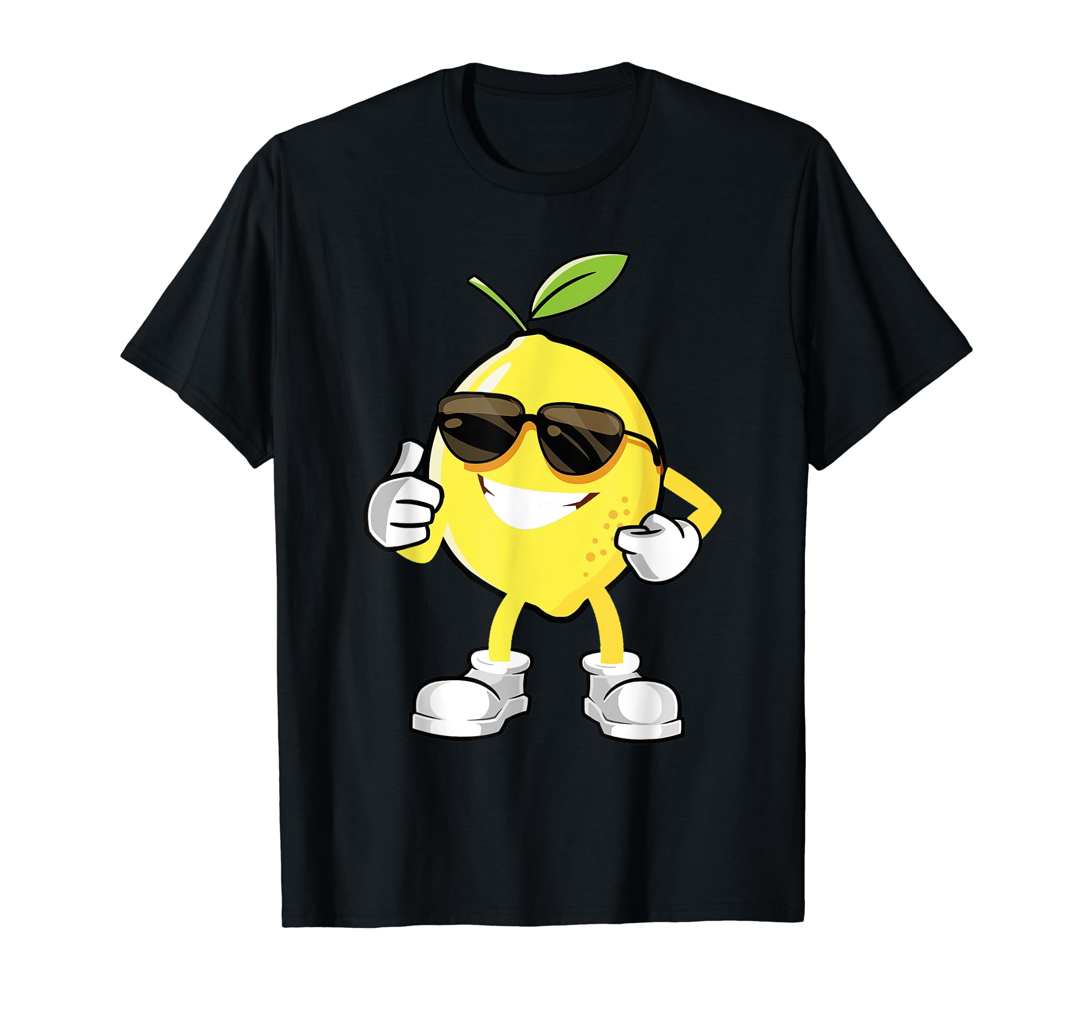 Happy Lemon Halloween Costume Team Fun Lemon Sunglusses Black T-Shirt ...