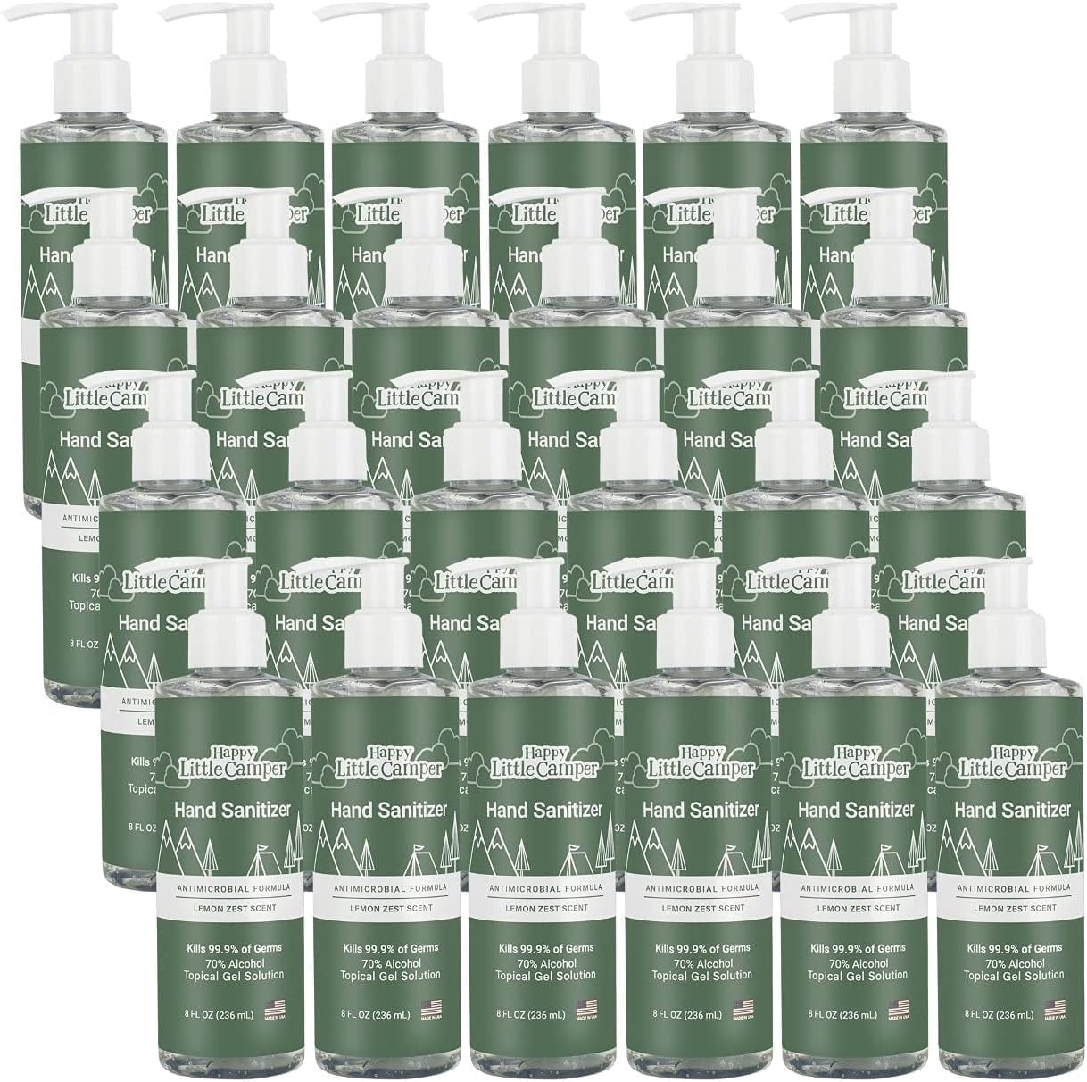 Happy Little Camper Hand Sanitizer with Lemon Zest Scent - Moisturizing ...