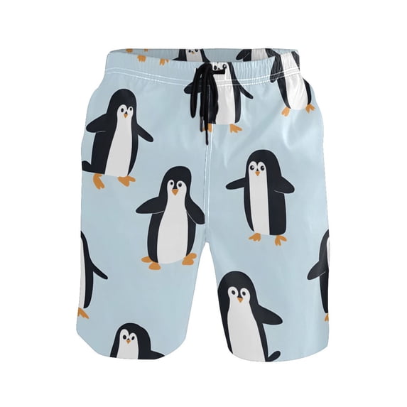 Happy Little Penguins Mens Swim Trunks Quick Dry Board Shorts ...
