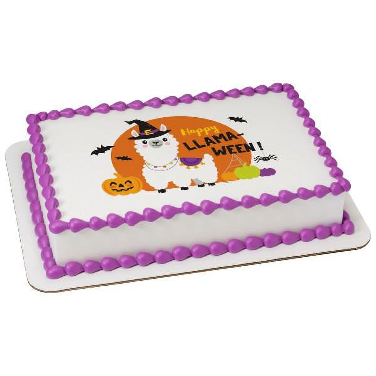 Happy Llama-ween! Edible Cake Topper Image - Walmart.com