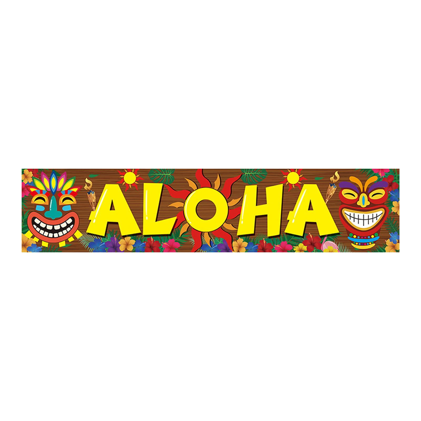 Happy Luau Party Decoration, Welcome Aloha Banner Sign, Wall Hanging ...
