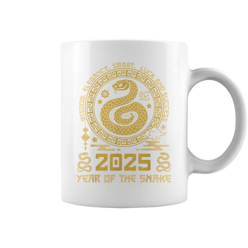 Happy Lunar Chinese New Year Of The Snake 2025 Zodiac Coffee Mugs ...