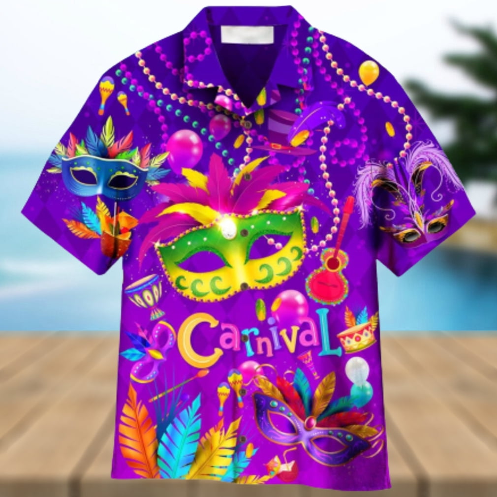 Happy Mardi Gras Aloha Hawaiian Shirt Summer Vacation Gift - Walmart.com
