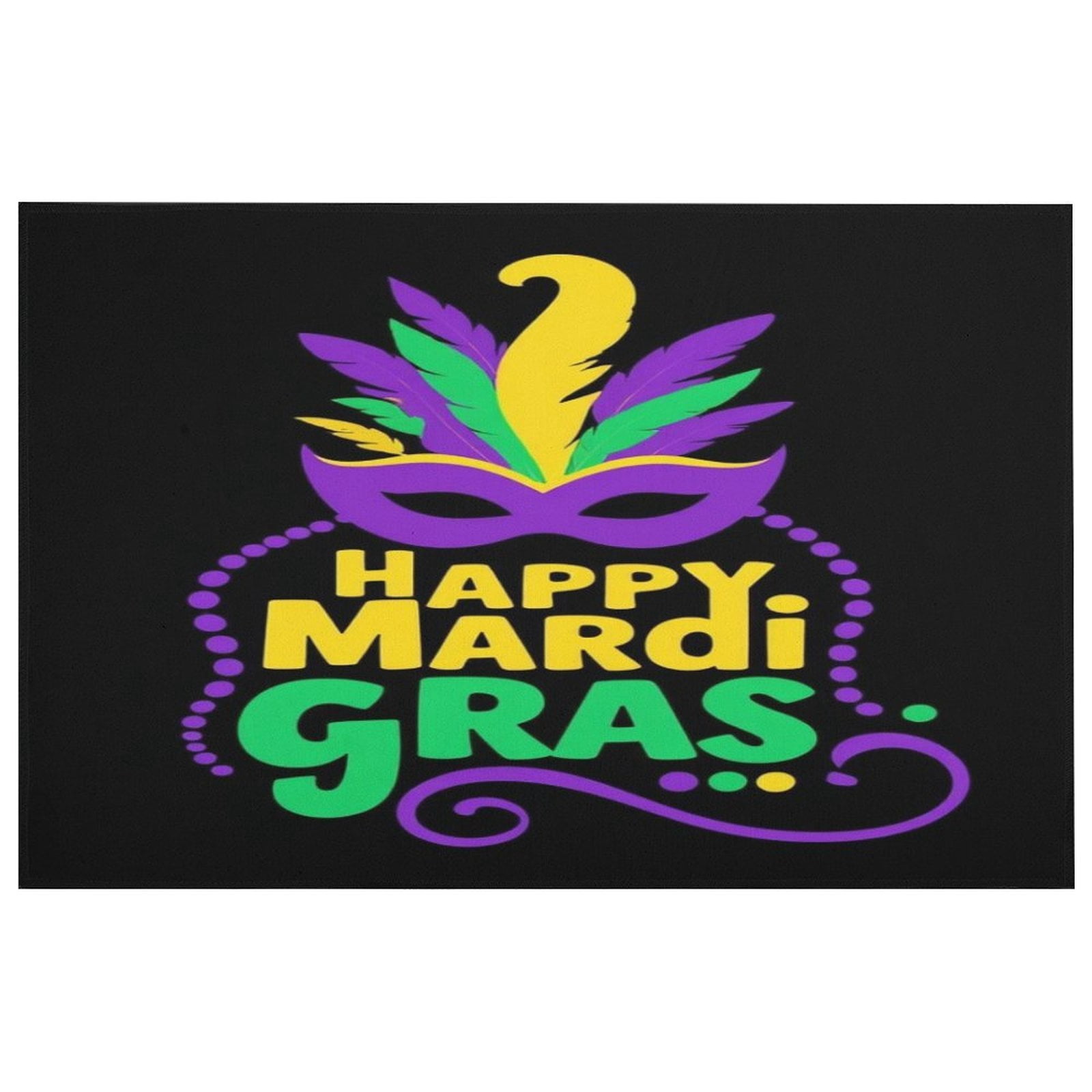 Happy Mardi Gras Mask Adult Home Decor Bedroom Living Room Crystal ...