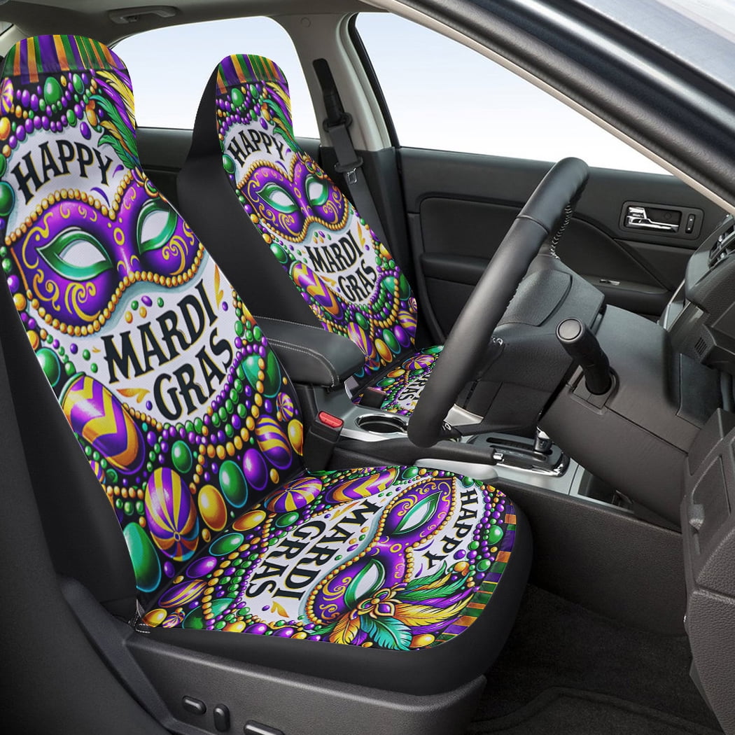 Happy Mardi Gras Seat Covers Cars, Car Truck SUV 2 Piec - Walmart.com