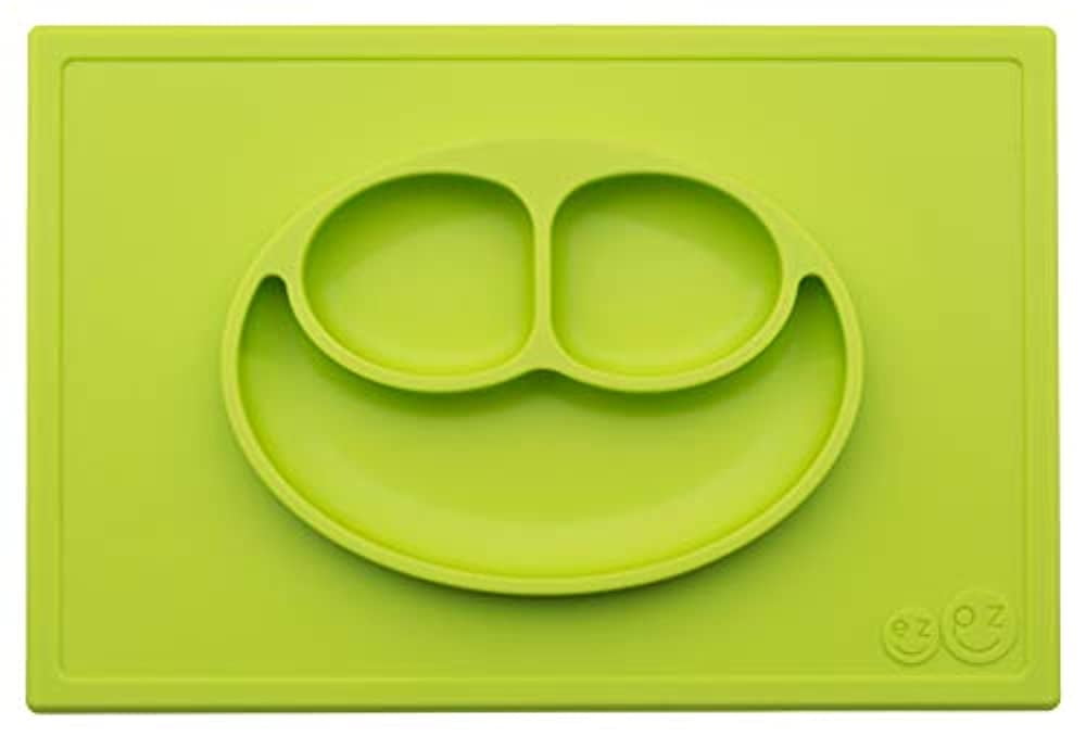 ezpz Happy Mat (Lime) - 100% Silicone Suction Plate with Built-in ...