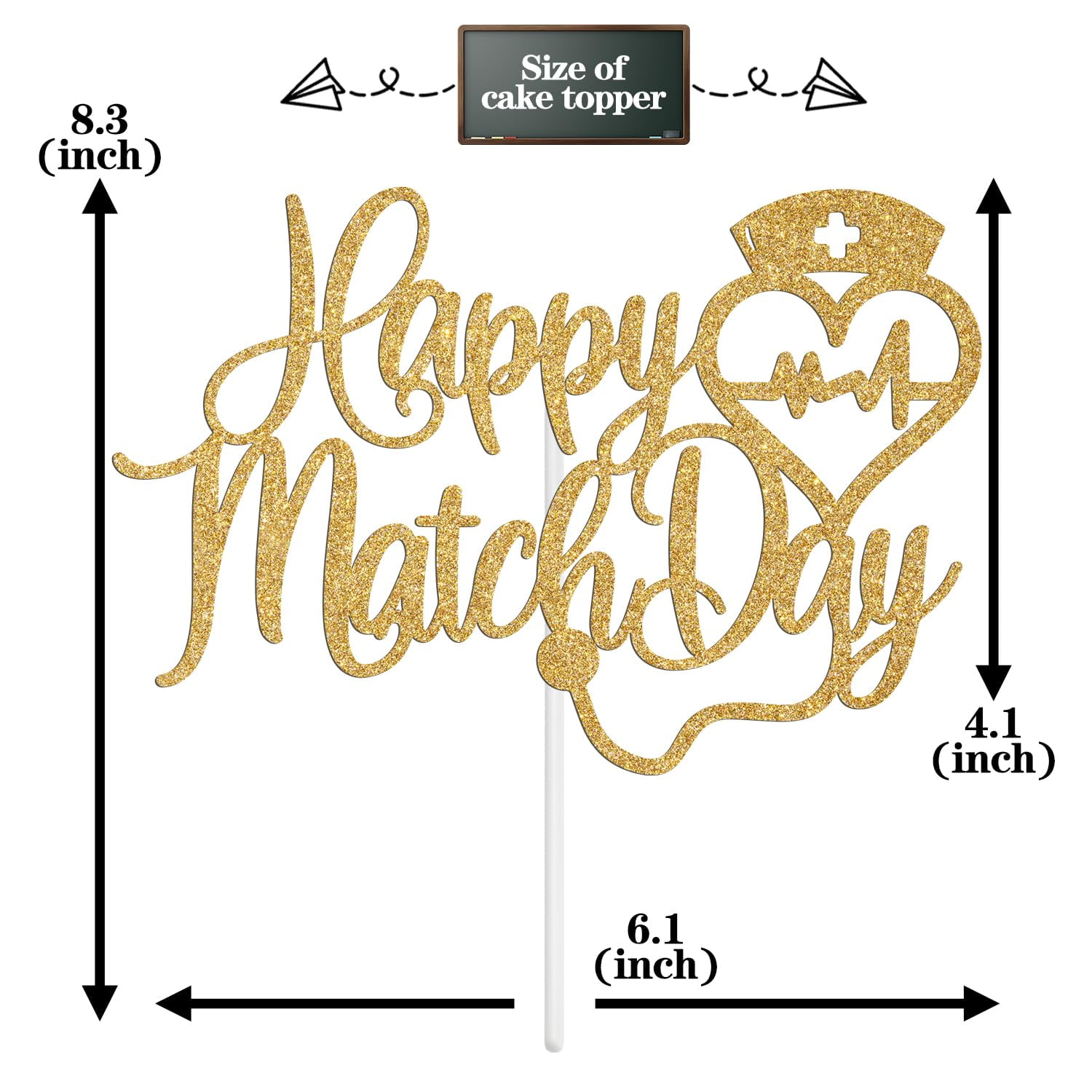 Happy Match Day AJH3 Cake Topper, Residency Match Day Decorations ...