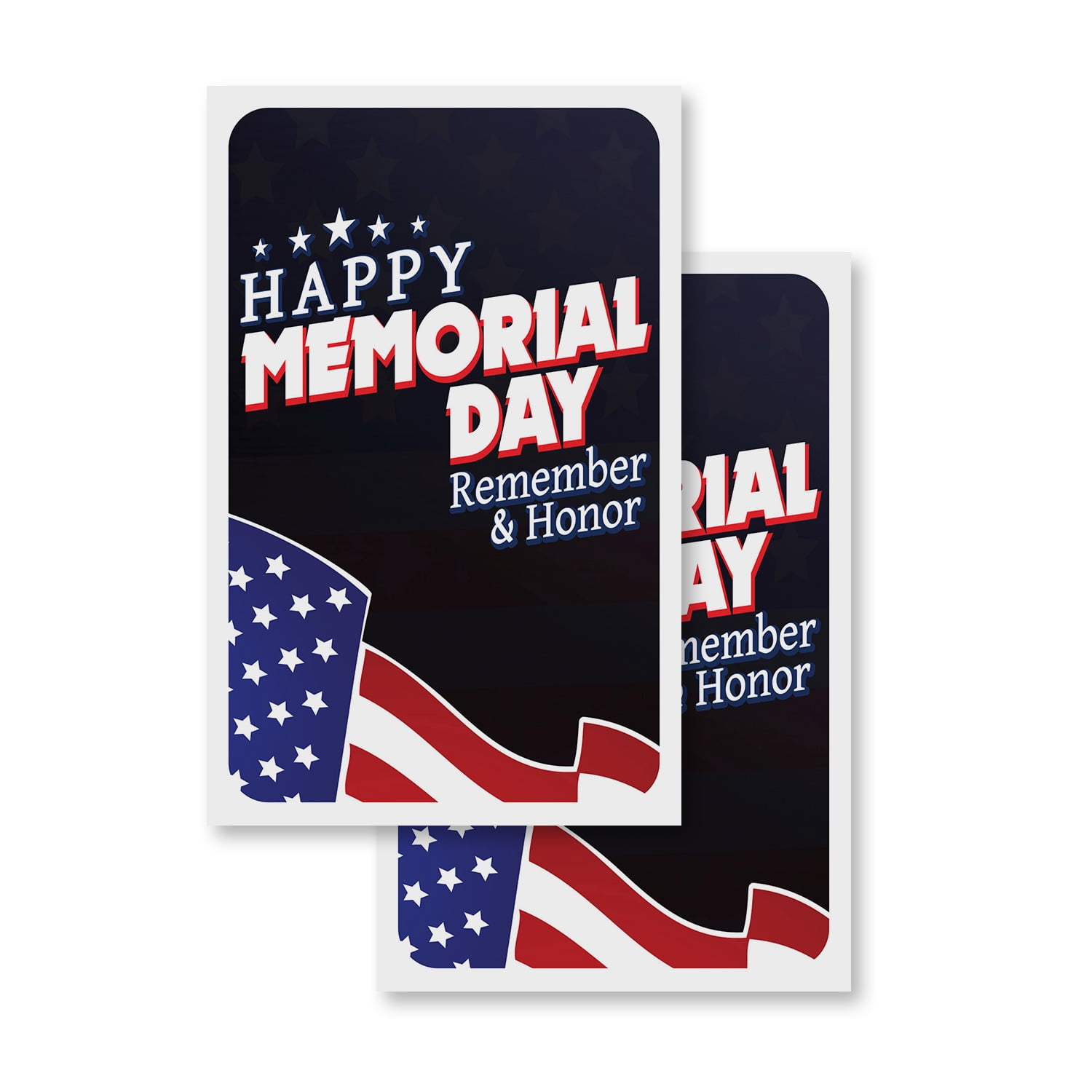 Happy Memorial Day (2-PACK) 24" x 36" Vinyl Decals | Sign Insert Peel ...