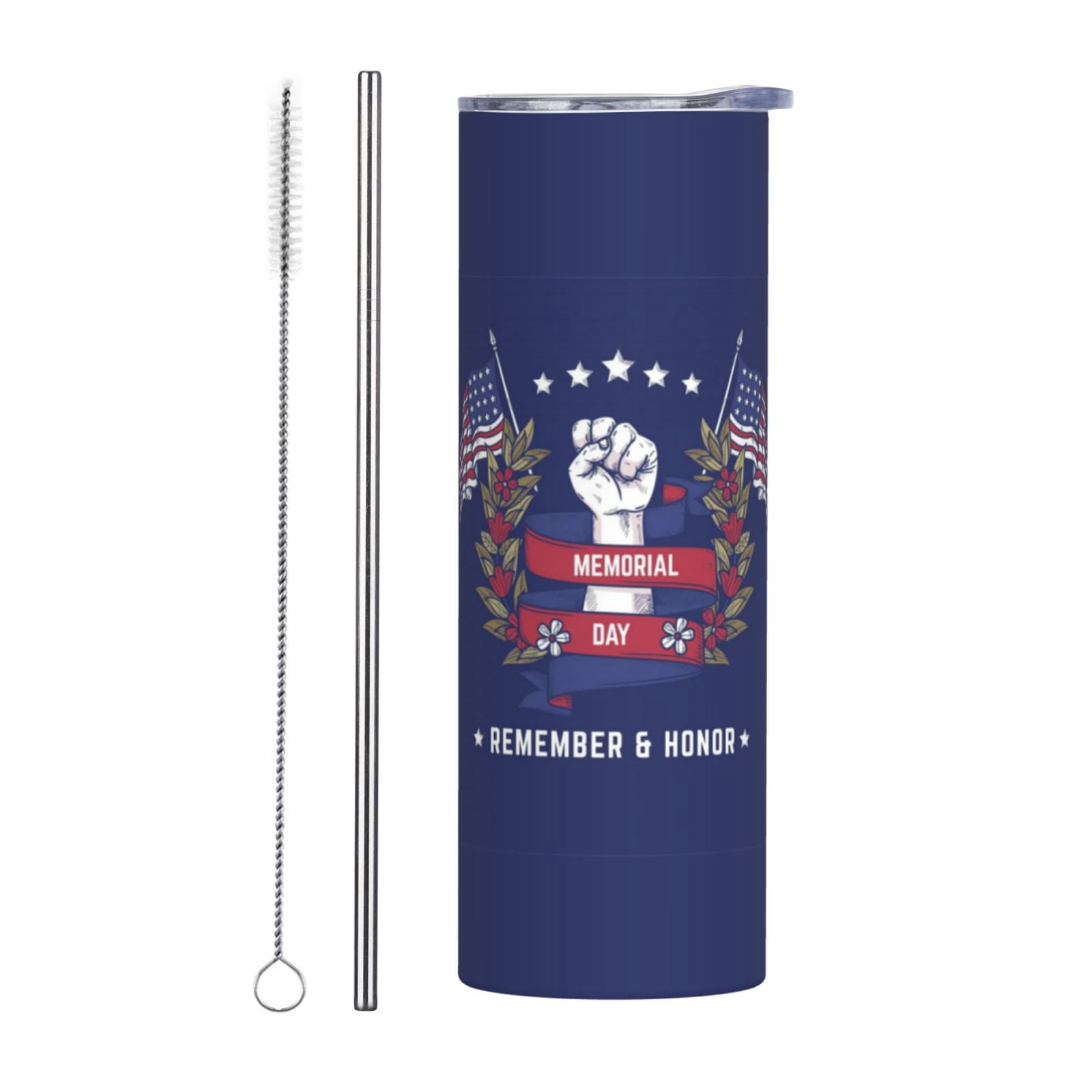 Happy Memorial Day 2024 Remember&Honor Mug 20 Oz Stainless Steel Vacuum ...