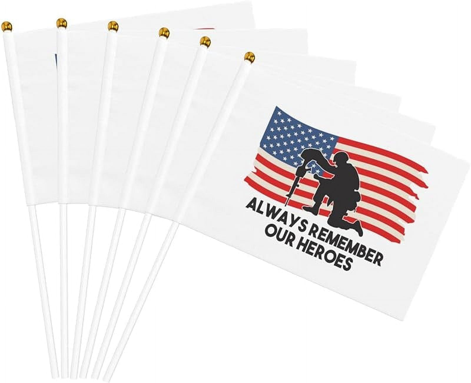Happy Memorial Day 2024 Remember&Honor Flags Hand Held Small Mini Flag ...