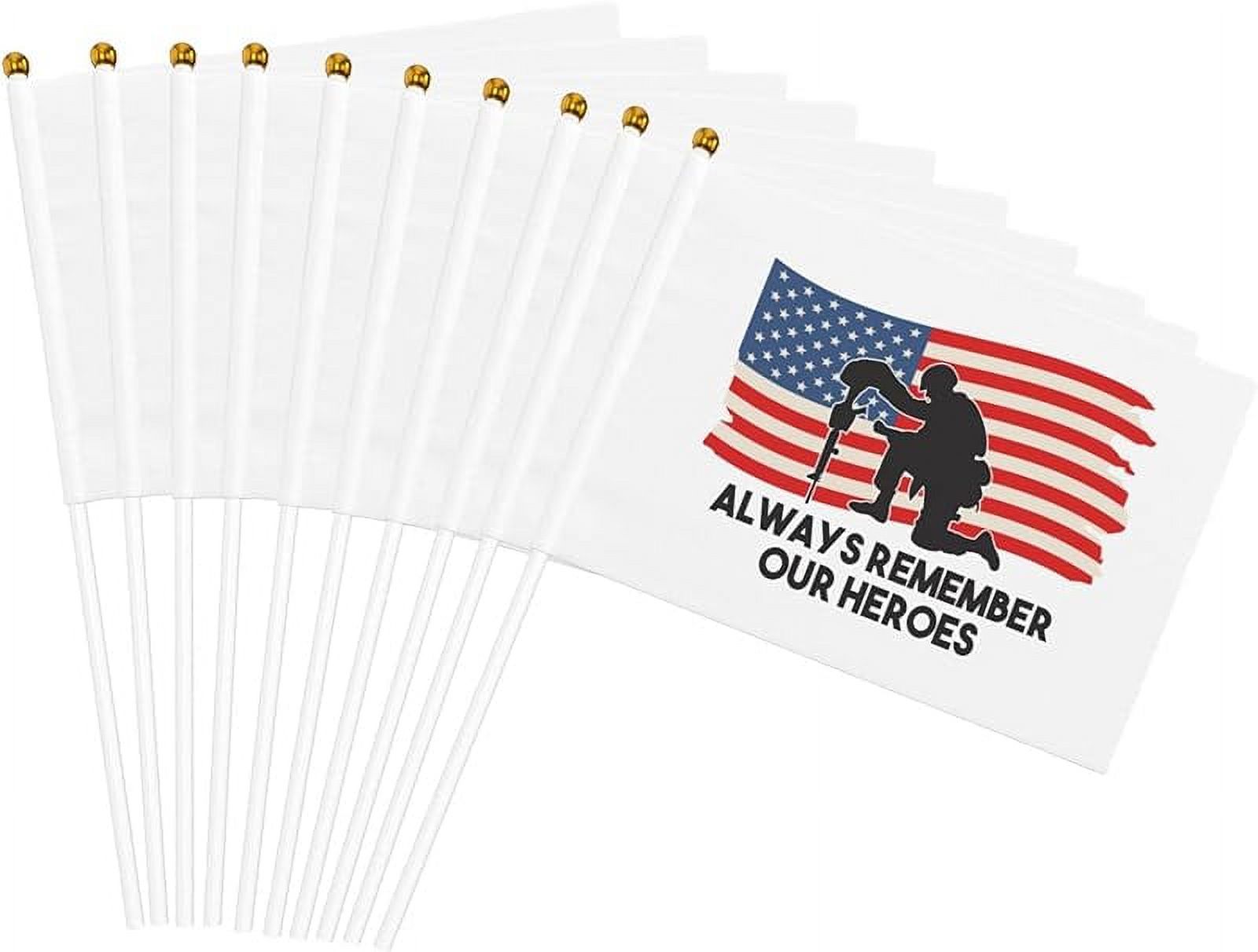 Happy Memorial Day 2024 Remember&Honor Flags Hand Held Small Mini Flag ...