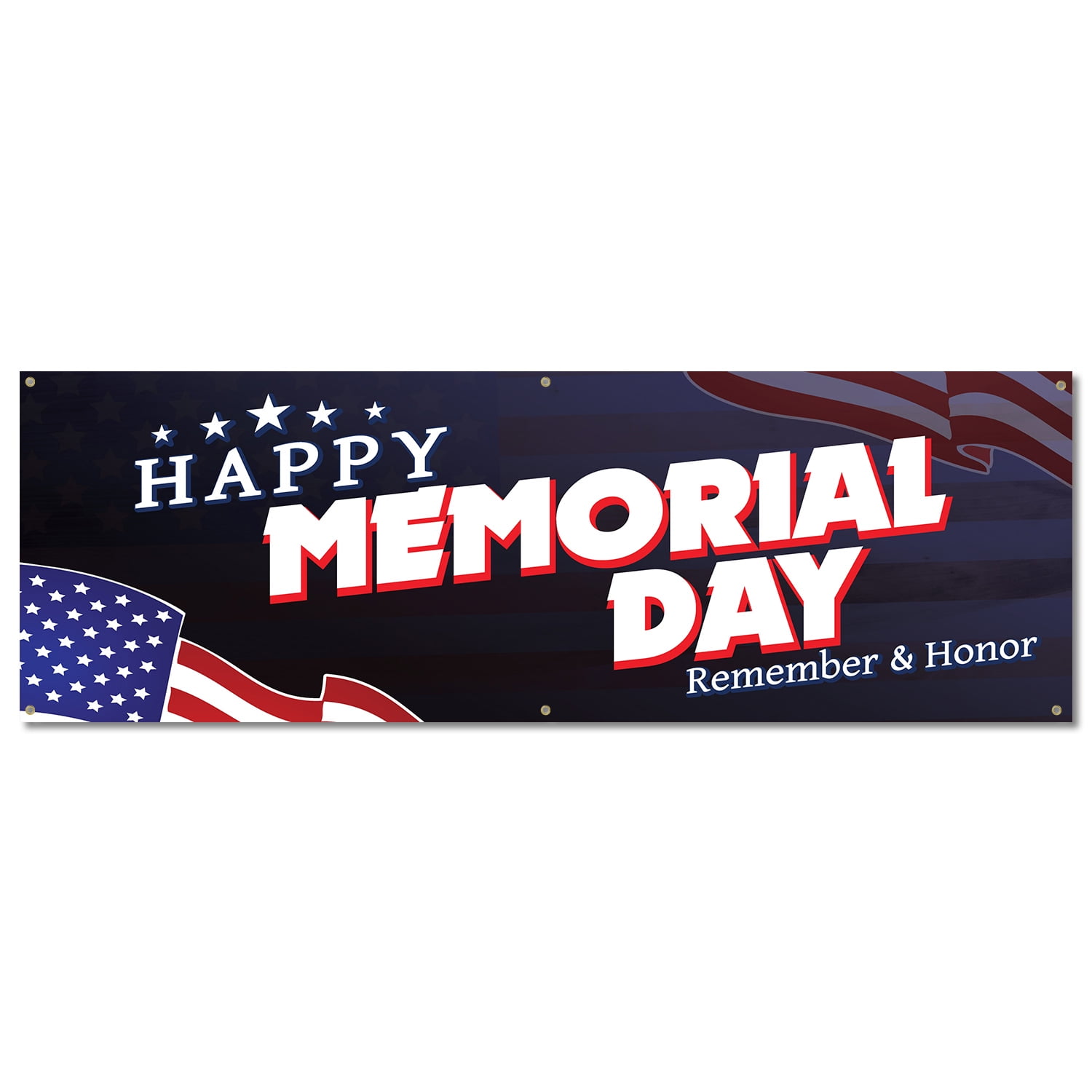Happy Memorial Day | 24" X 72" Banner | Outdoor Vinyl Sign With ...