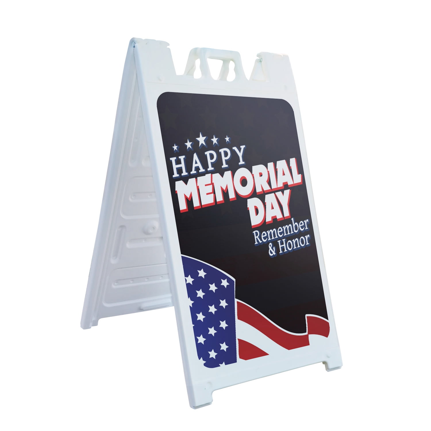 Happy Memorial Day 24" x 36" Double Sided A-Frame Sidewalk Sign ...