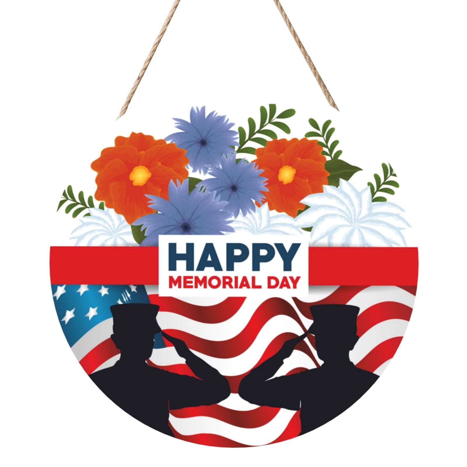 Happy Memorial Day Always Remember Our Heroes Wooden Hanging Sign ...