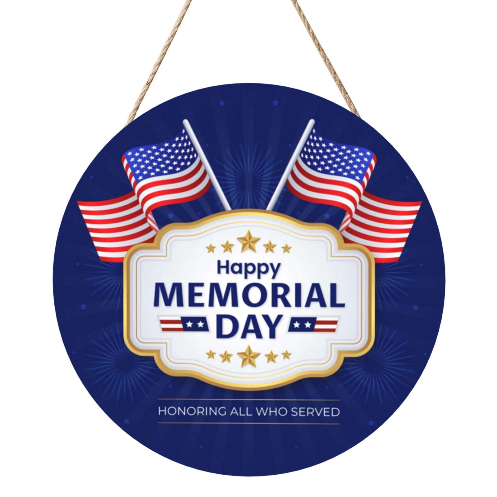 Happy Memorial Day Always Remember Our Heroes Wooden Hanging Sign ...