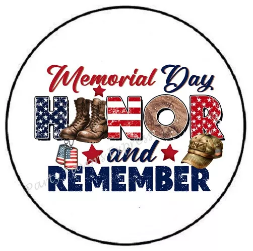 Happy Memorial Day Honor & Remember Sticker Party Favors Sticker ...