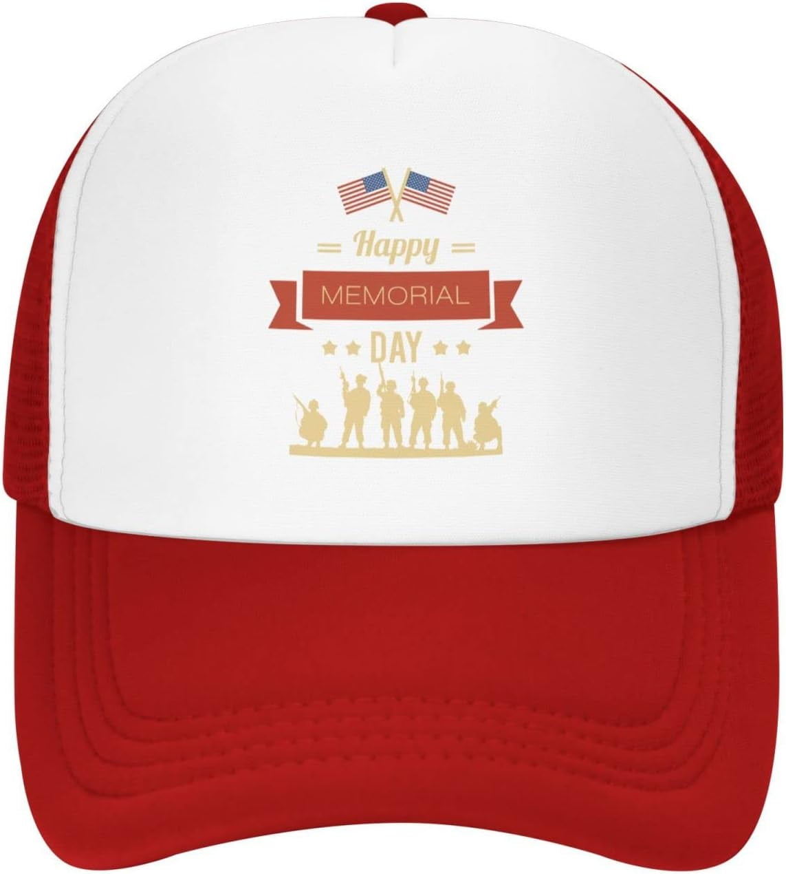 Happy Memorial Day Mesh Hat Men Women Patriotic American Baseball Cap ...