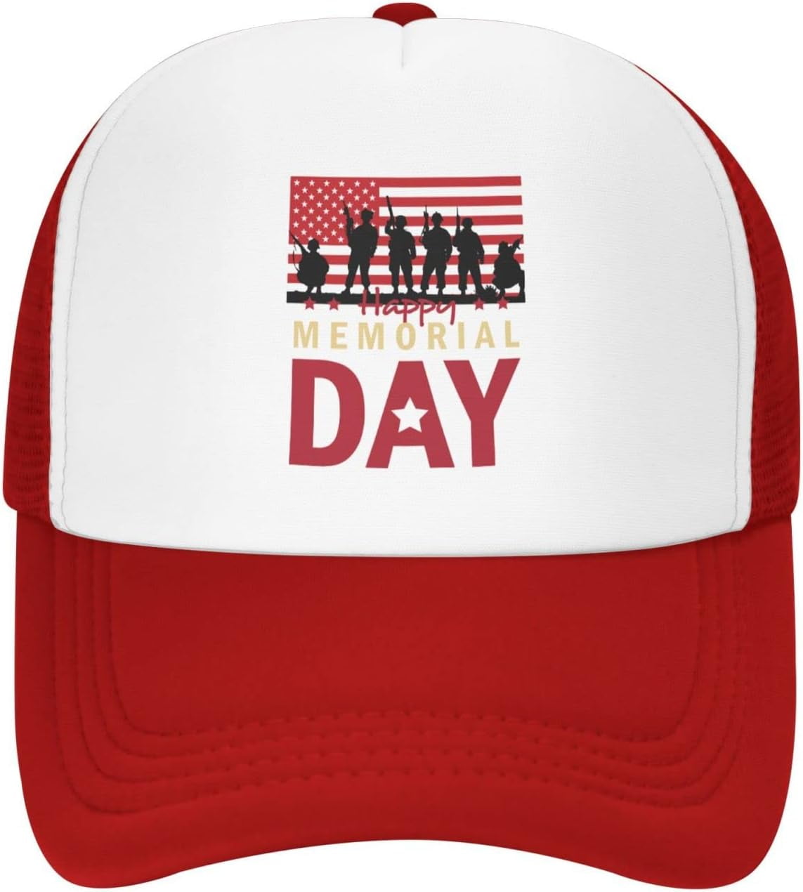 Happy Memorial Day Mesh Hat Men Women Patriotic American Baseball Cap ...