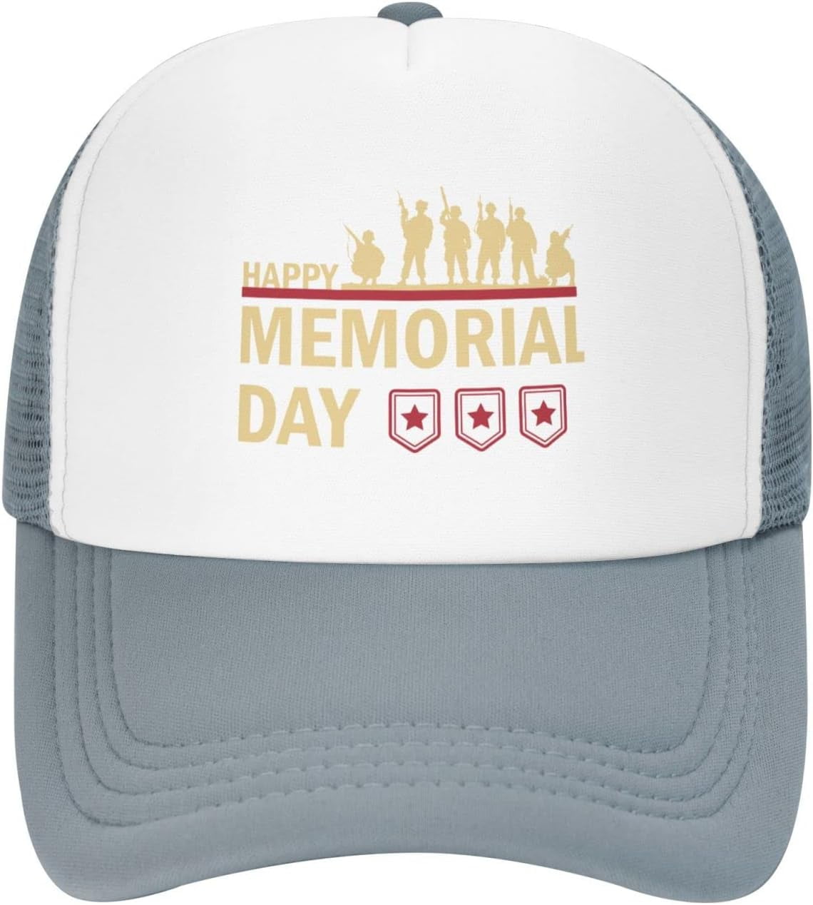 Happy Memorial Day Mesh Hat Men Women Patriotic American Baseball Cap ...