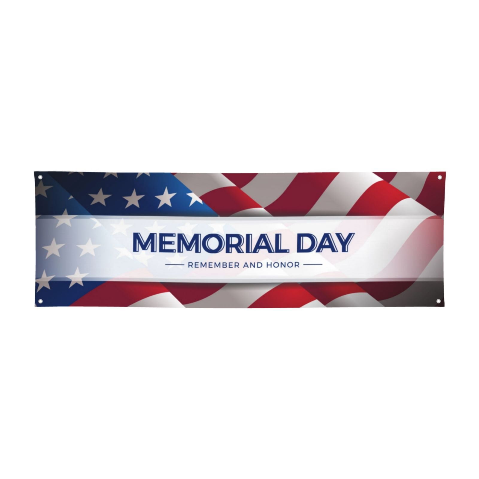 Happy Memorial Day Remember&Honor Banner Backdrop Porch Sign 24 x 71 ...