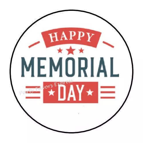 Happy Memorial Day Sticker Party Favors Sticker Envelope Seals Labels ...