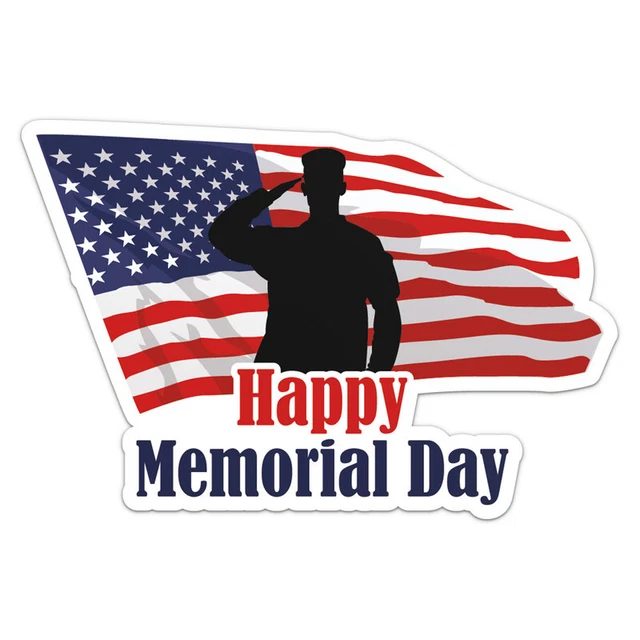 Happy Memorial Day Sticker Phone Decal Water Bottle Stickers Car Decals ...