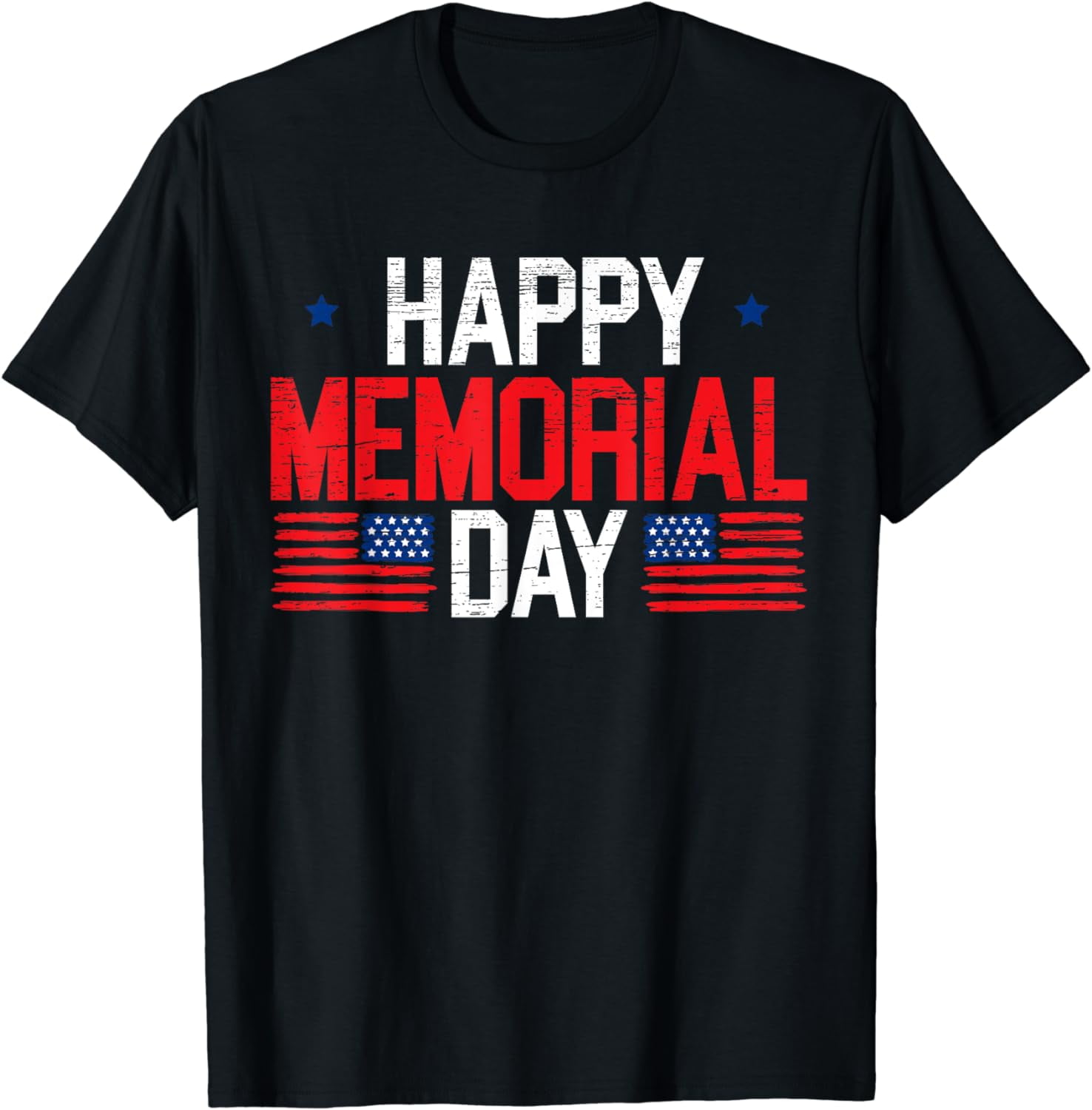 Happy Memorial Day USA Flag American Patriotic Armed Forces T-Shirt - Walmart.com