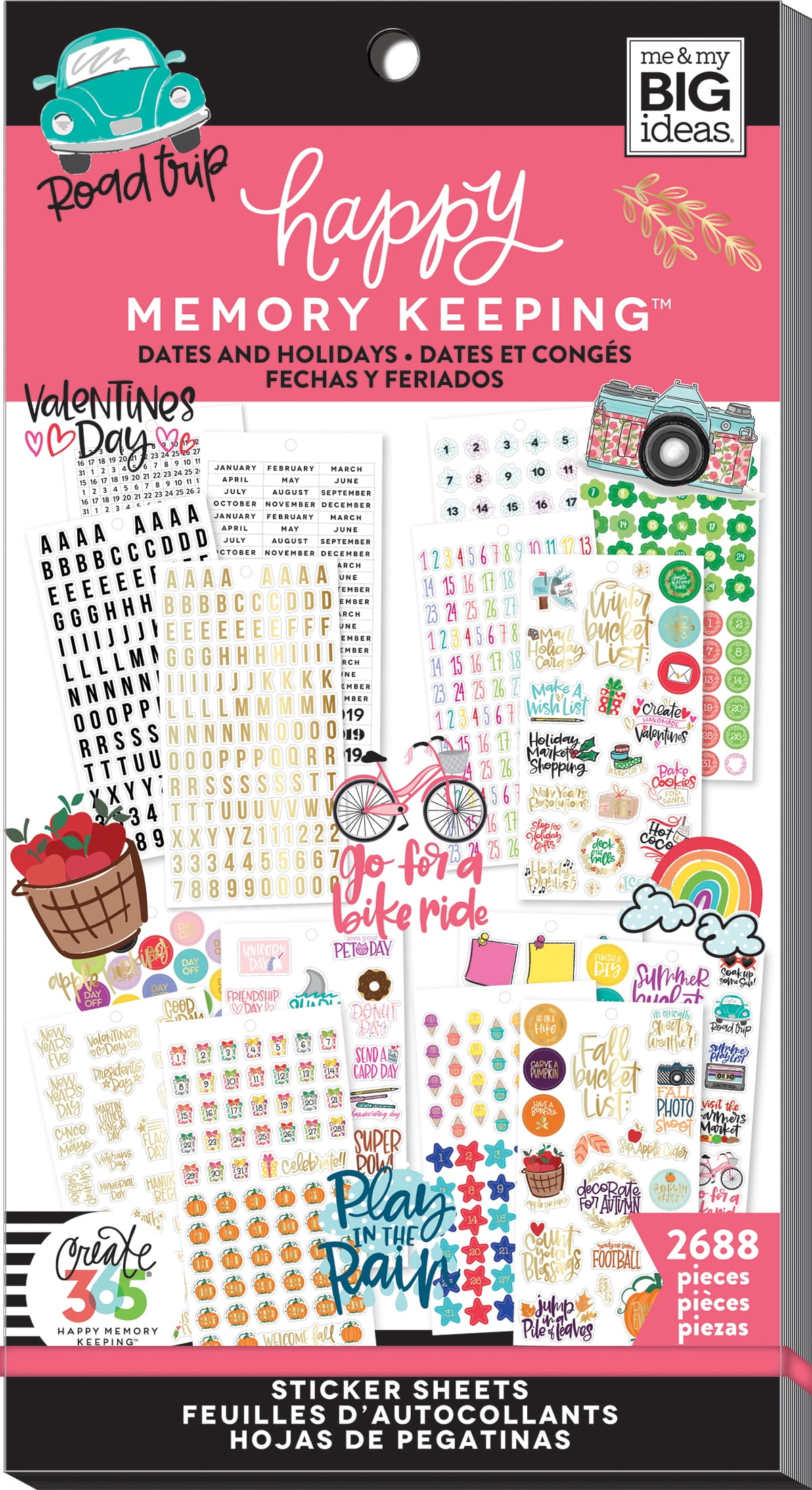 Happy Memory Keeping Sticker Value Pack-Dates & Holidays, 2688/Pkg ...