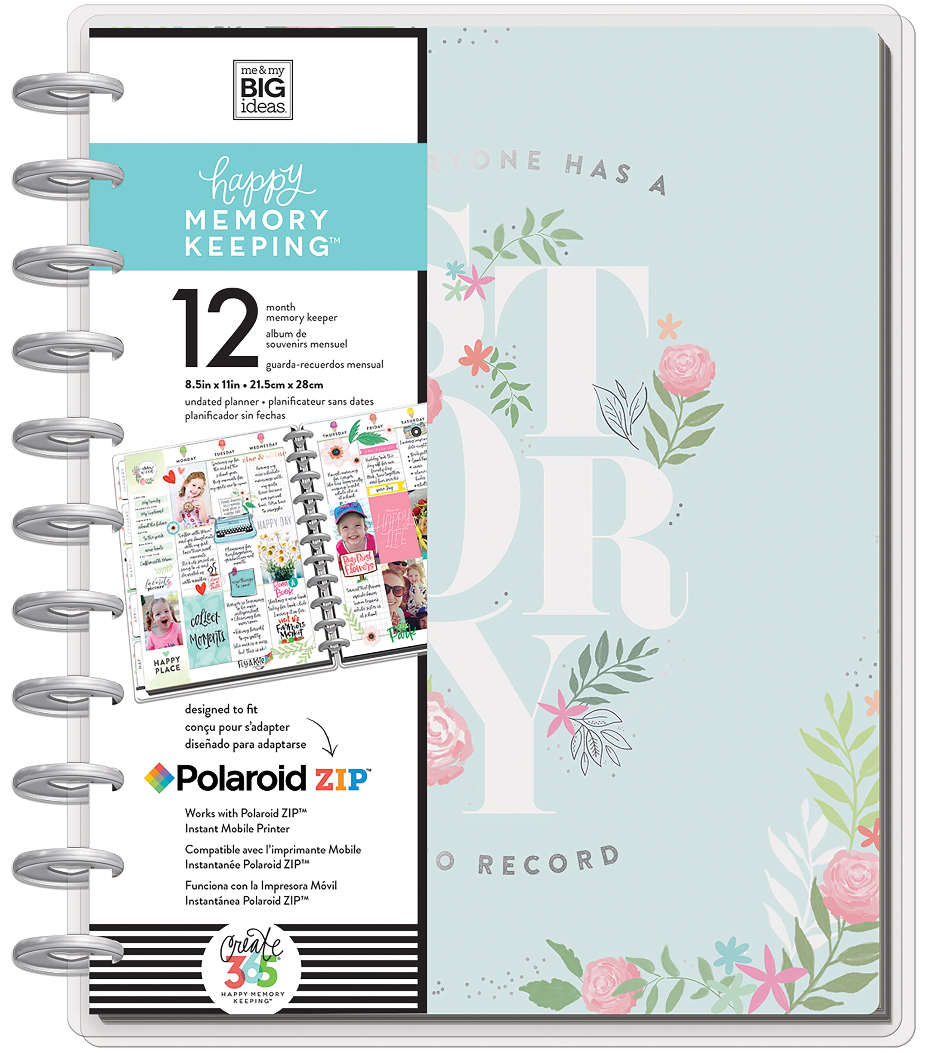 Happy Memory Keeping Undated 12-Month Big Planner -My Story W/Metal ...