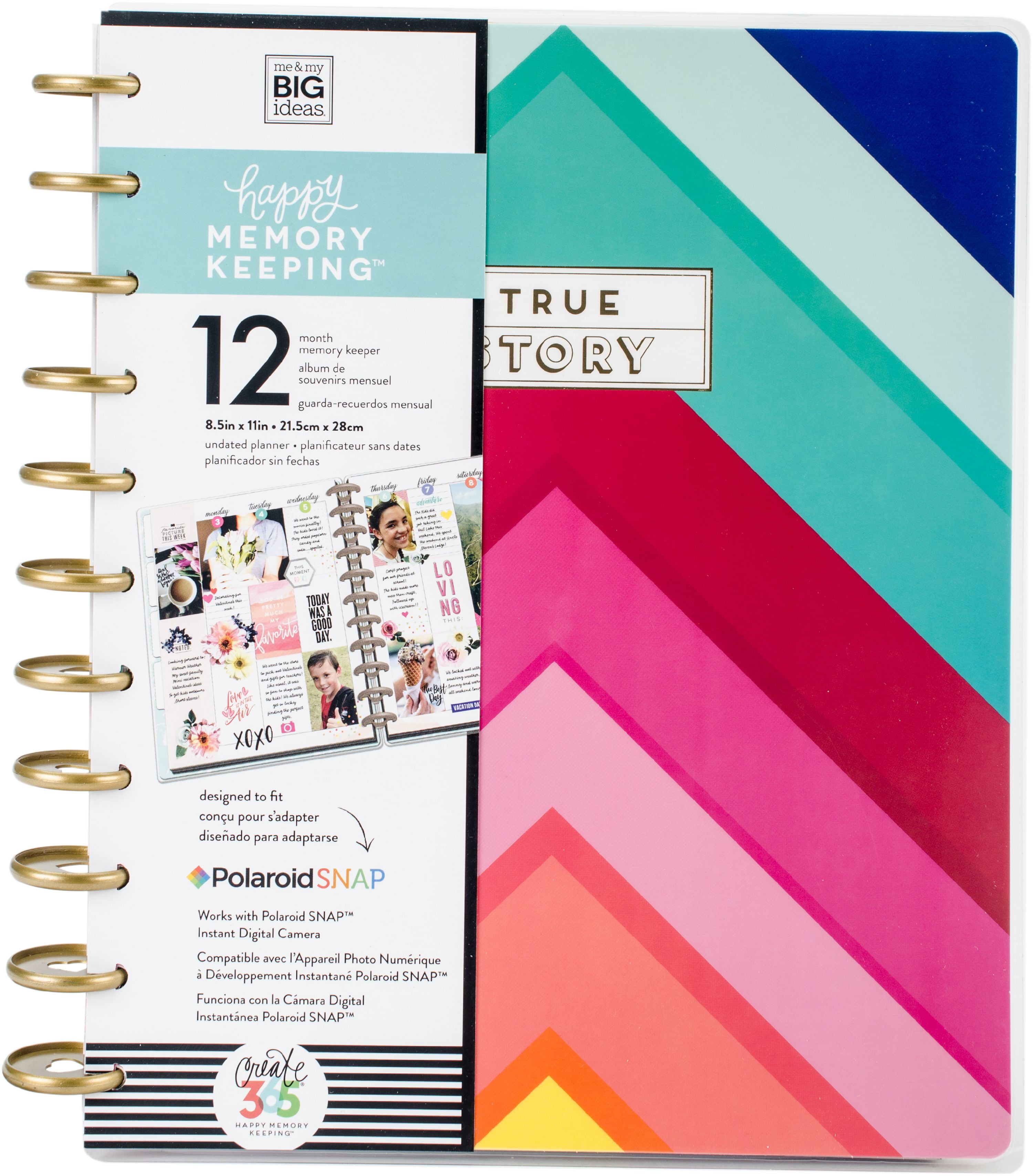 Happy Memory Keeping Undated 12-Month Big Planner -True Story - Walmart.com