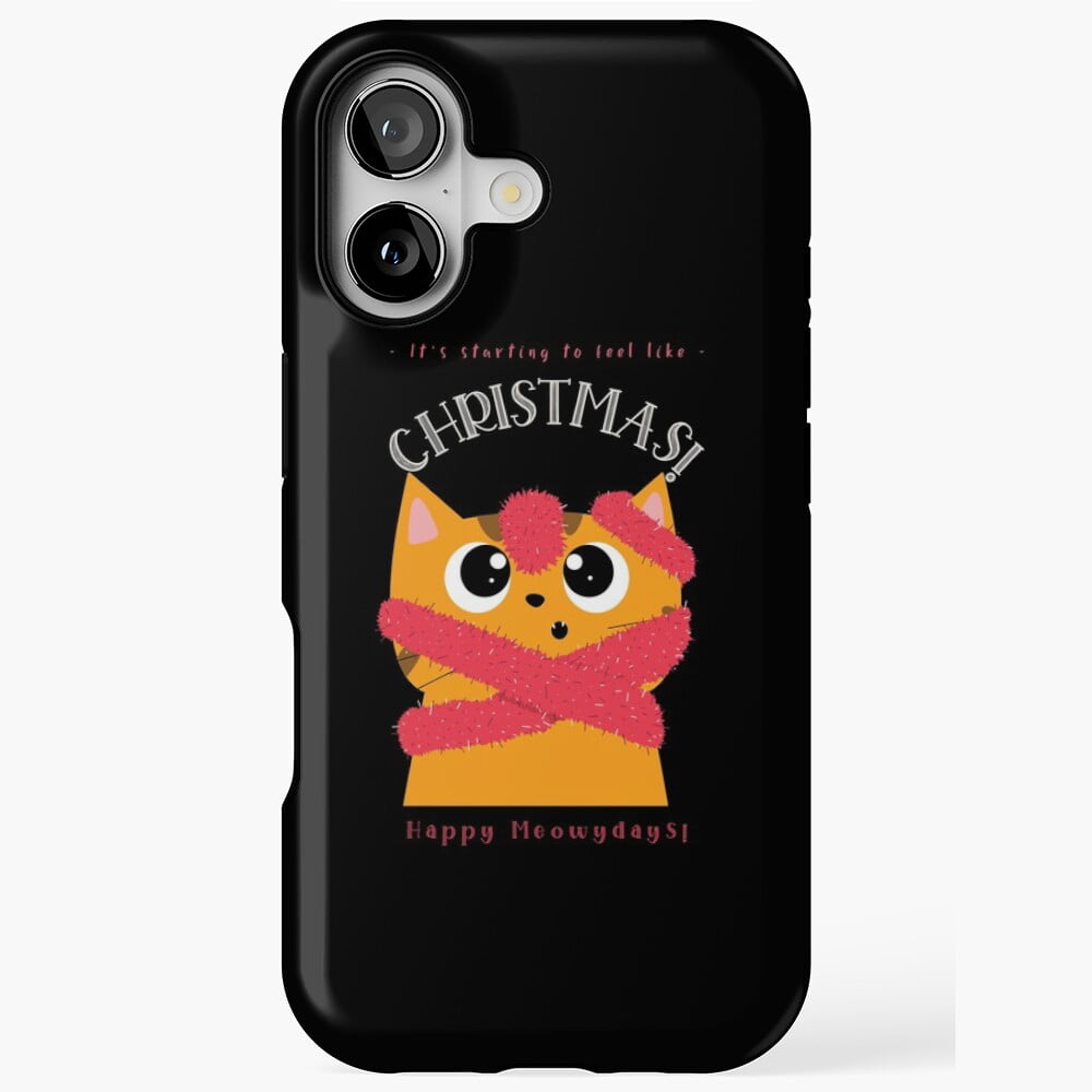 Happy Meowdays Funny Cat Protective Case for iPhone 11 12 13 14 15 16 ...
