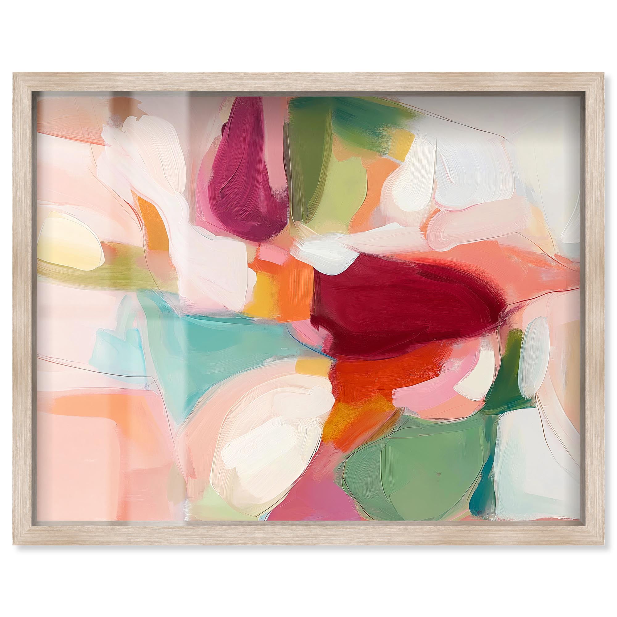 Happy Mess III Shadowbox Print Pink Wall Art by Art Remedy, Blonde ...
