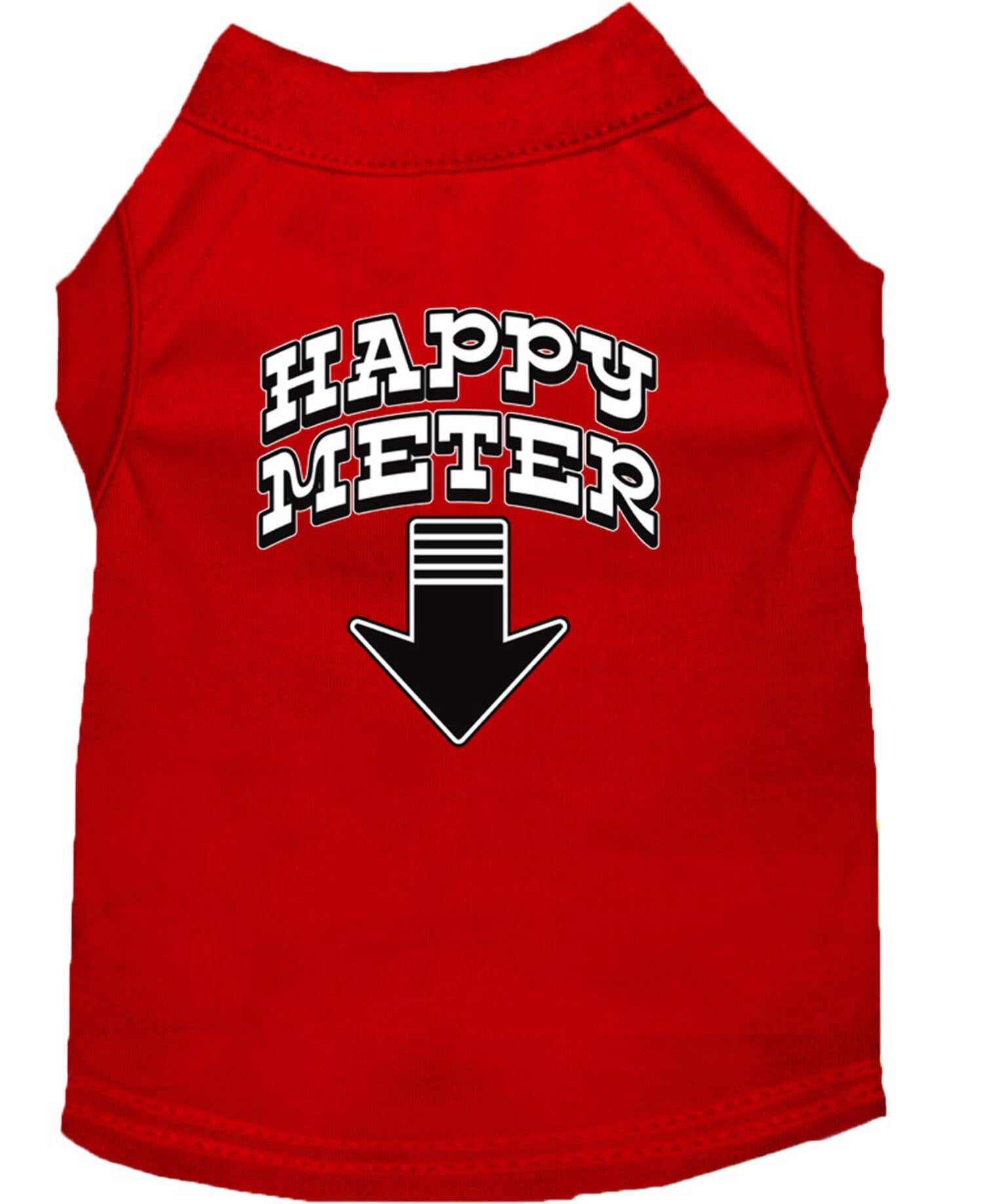 Pet Dog Cat Shirt Screen Printed, "Happy Meter" - Walmart.com