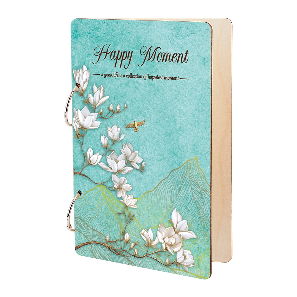 Happy Moment Greeting Card Holder Organizer Wooden Card Keeper Binder ...