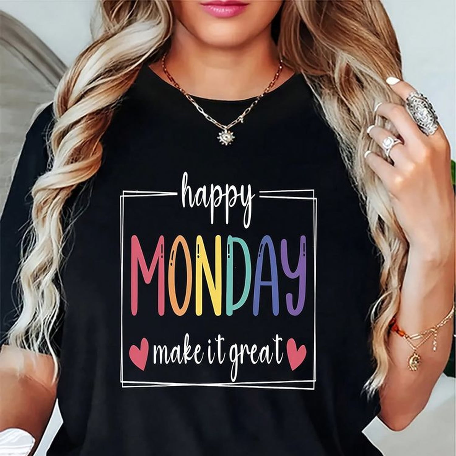 Happy Monday hirt, Make It Great T-S1Hirt, Positivithirt, Motivational ...