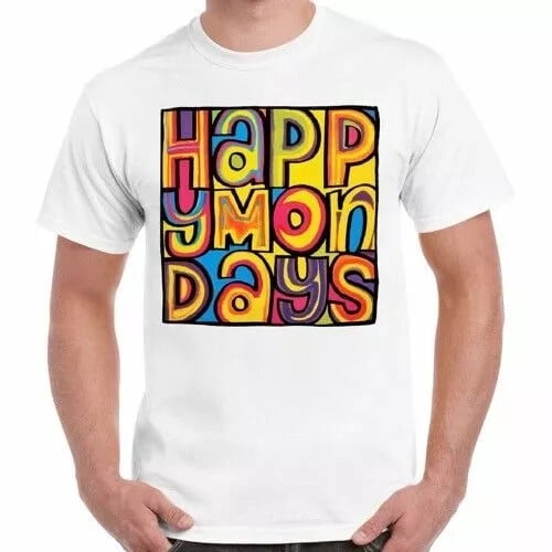 Happy Mondays Tee T-shirt Indie Dance MadchesteR 90S Bez Ryder Retro ...