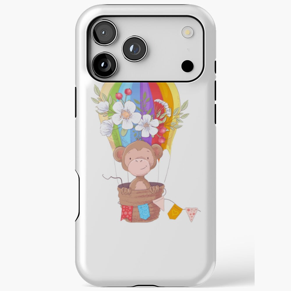 Happy Monkey 06 Cute Primate Art iPhone Case 17 to 11 Pro Max - Walmart.com