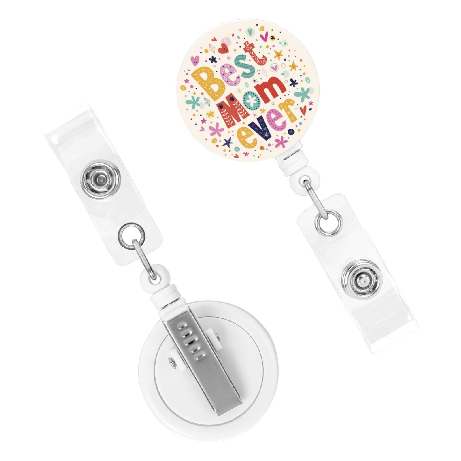 Happy Mother'S Day 2025 Badge Reel Retractable Badge Clip Id Card Name ...