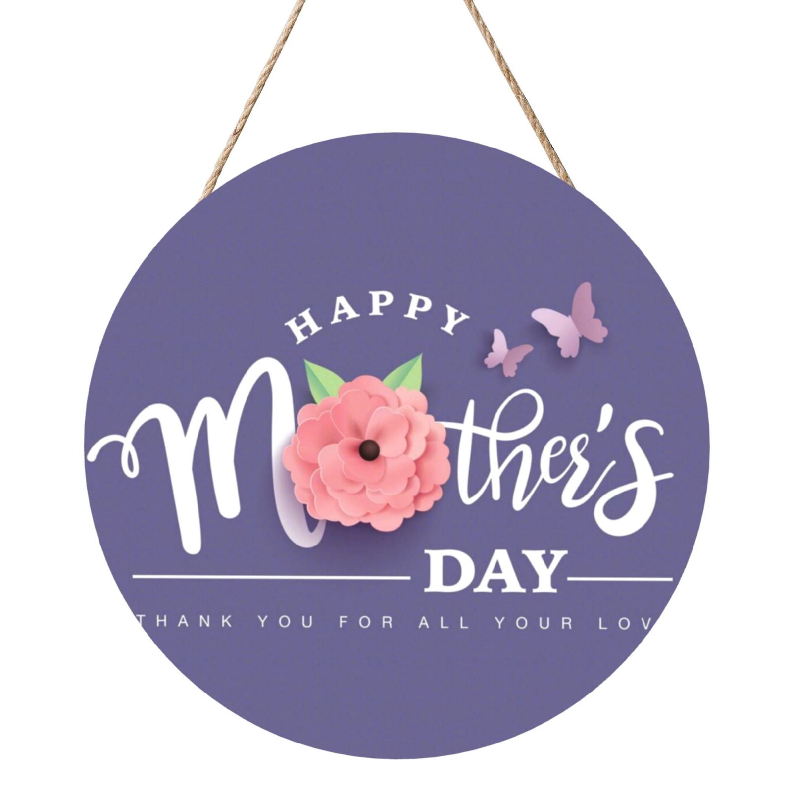 Happy Mother'S Day 2025 Wooden Hanging Sign Ornament Welcome Sign For ...