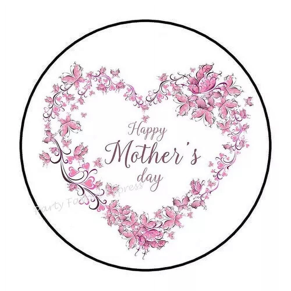 Happy Mother'S Day Heart Stickers Party Favors Phone Decal Water Bottle ...