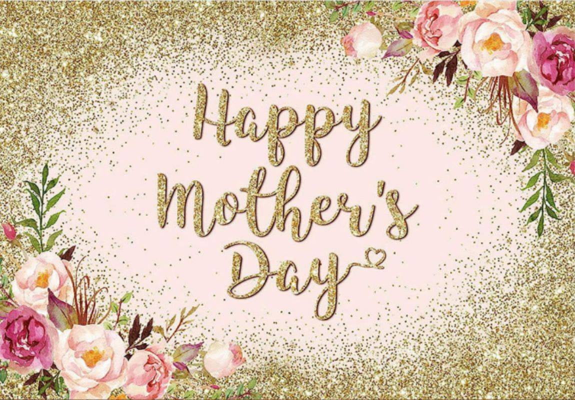 Happy Mother's Day Backdrop Background Banner ration Pink Flowers ...