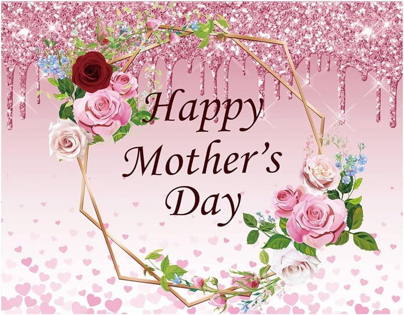 Happy Mother's Day Backdrop Floral Bokeh Background Love You Mom ...