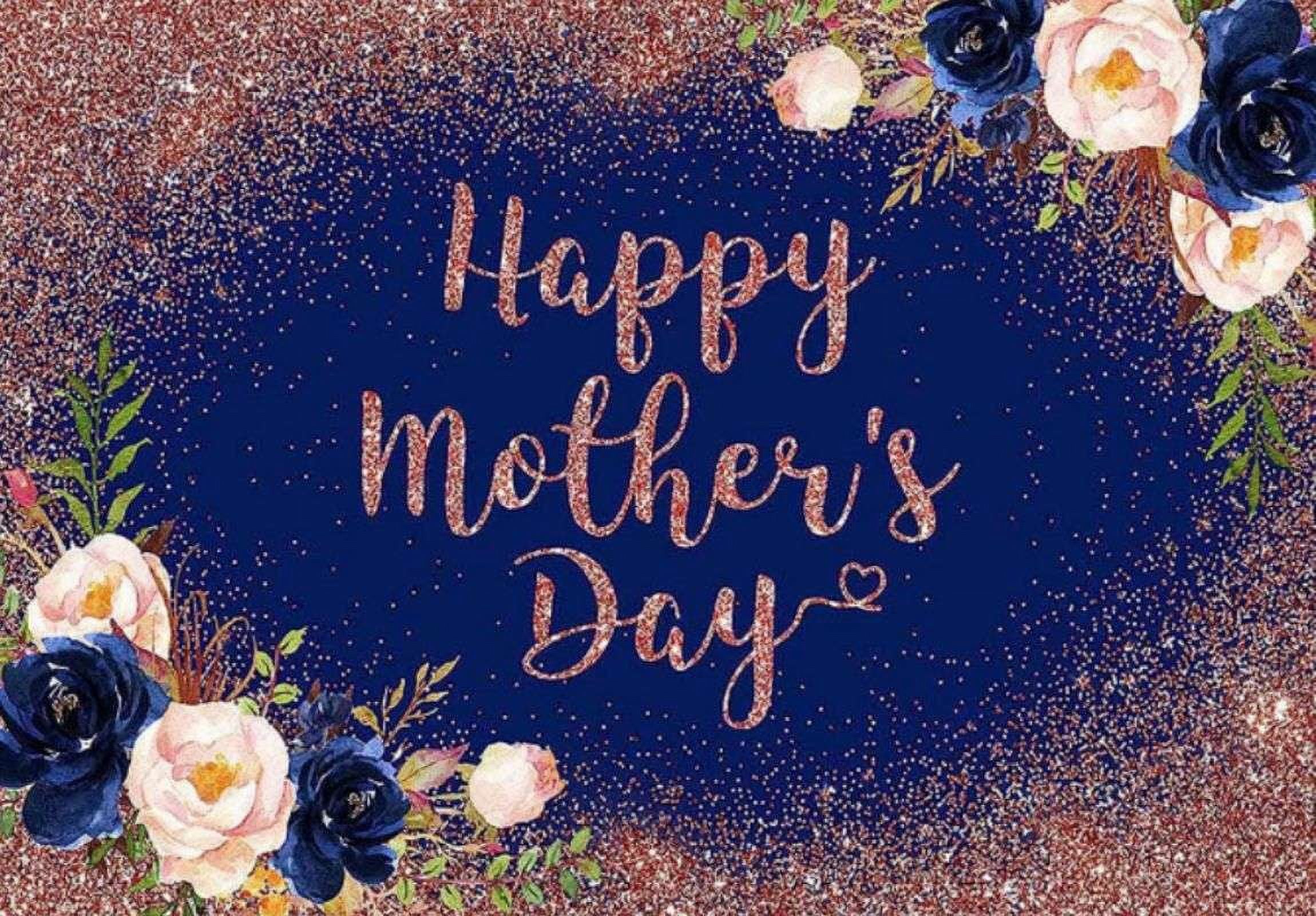 Happy Mother's Day Backdrop Pink Burgundy Floral Marble Photography ...