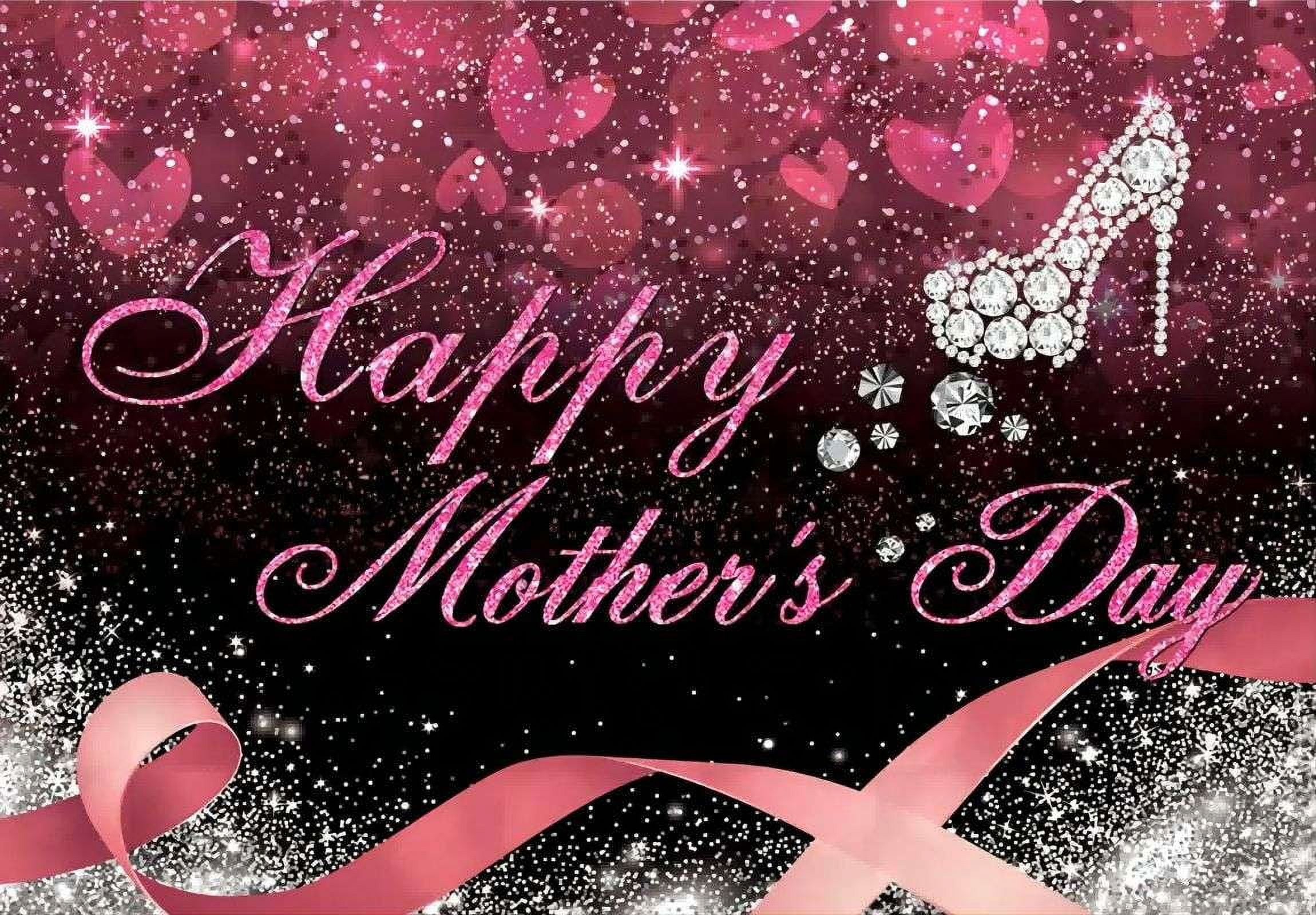 Happy Mother's Day Backdrop for Photography Elegant White Pink Flowers ...
