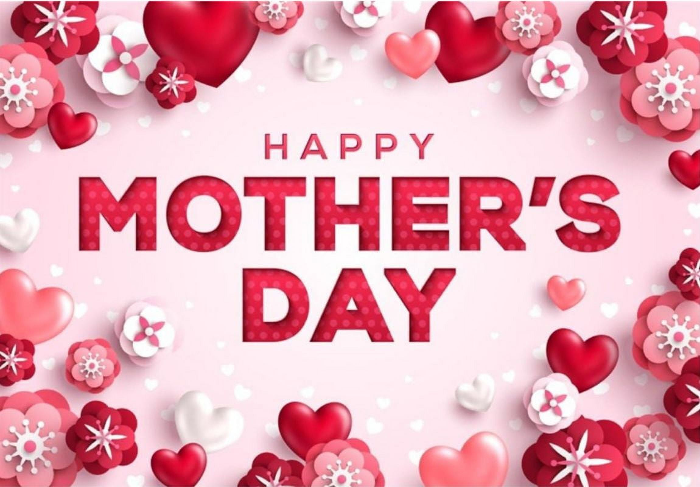 Happy Mother's Day Backdrops Pink Carnation Background Wood Floor Gray ...