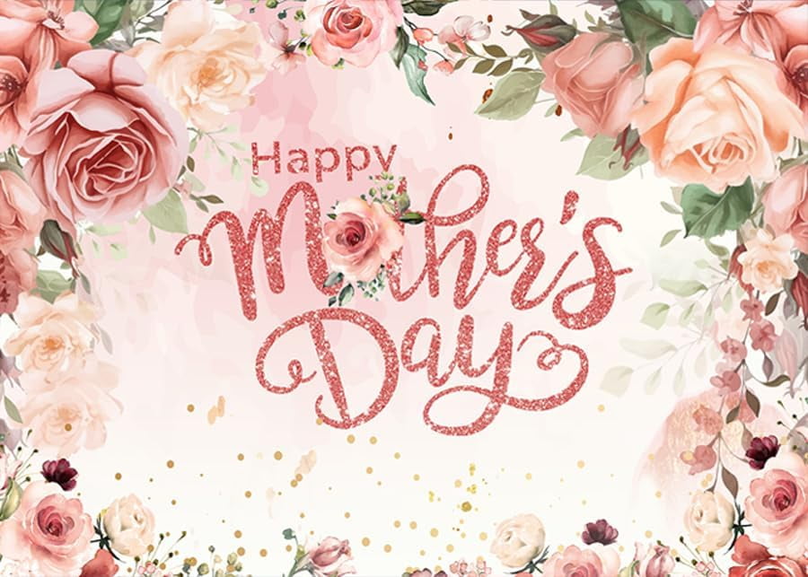 Happy Mother's Day Backdrops Thanks Mother Party Photoshoot Backdrops ...